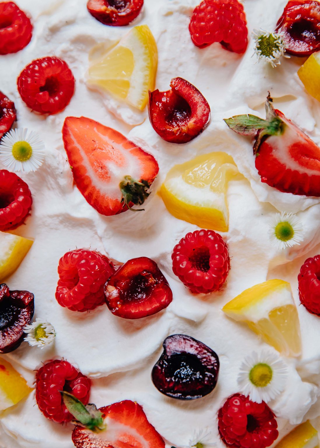 Lemon Cake w/ Vanilla Chantilly Cream | Well and Full