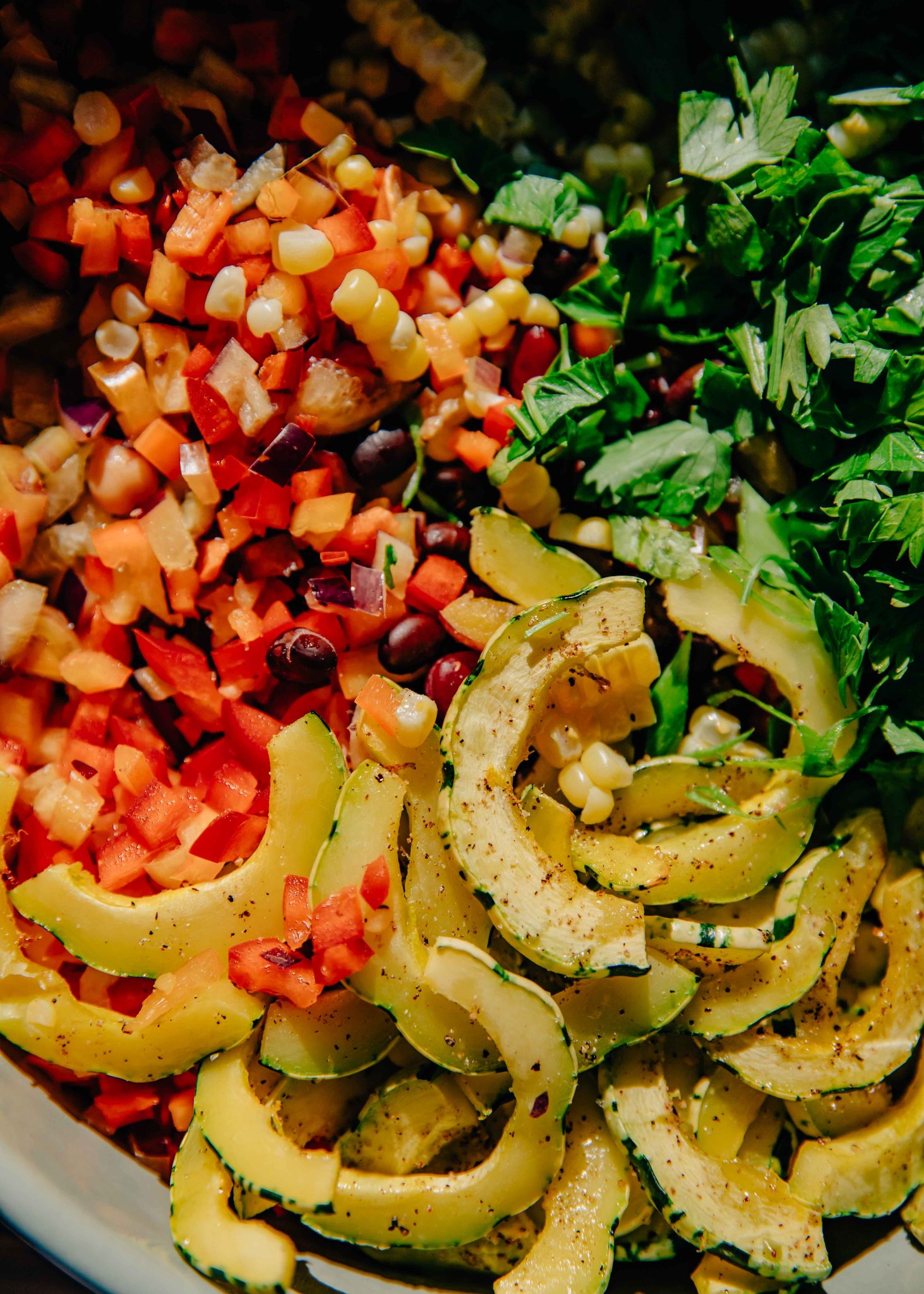 Late Summer Dense Bean Salad | Well and Full