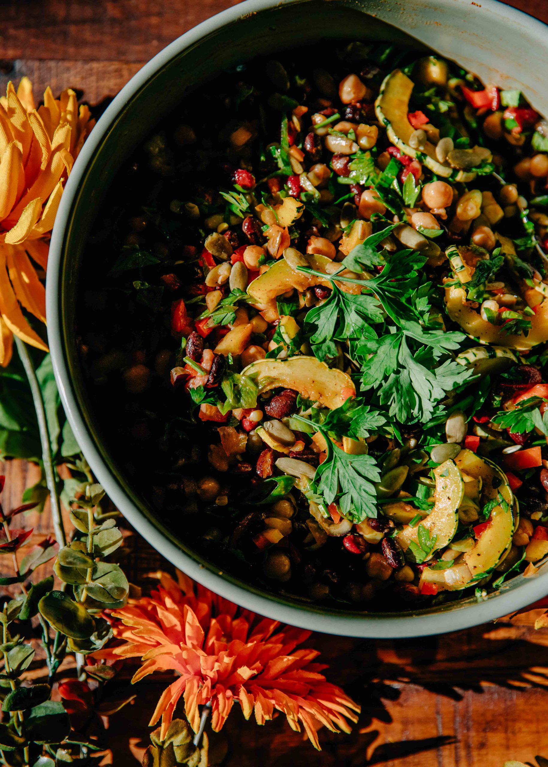 Late Summer Dense Bean Salad | Well and Full