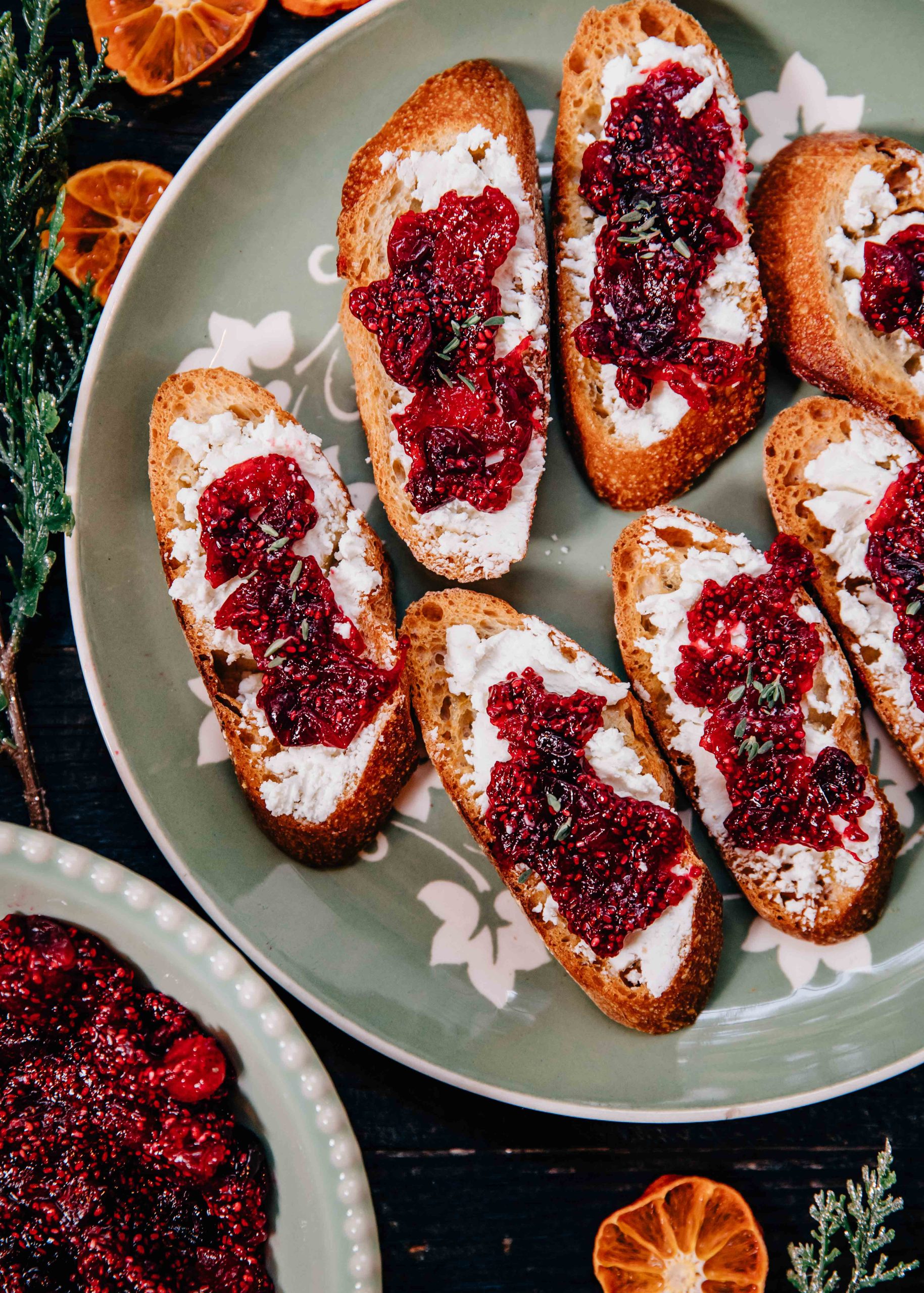 Christmas Crostini | Well and Full | #recipe #winter #holiday # ...